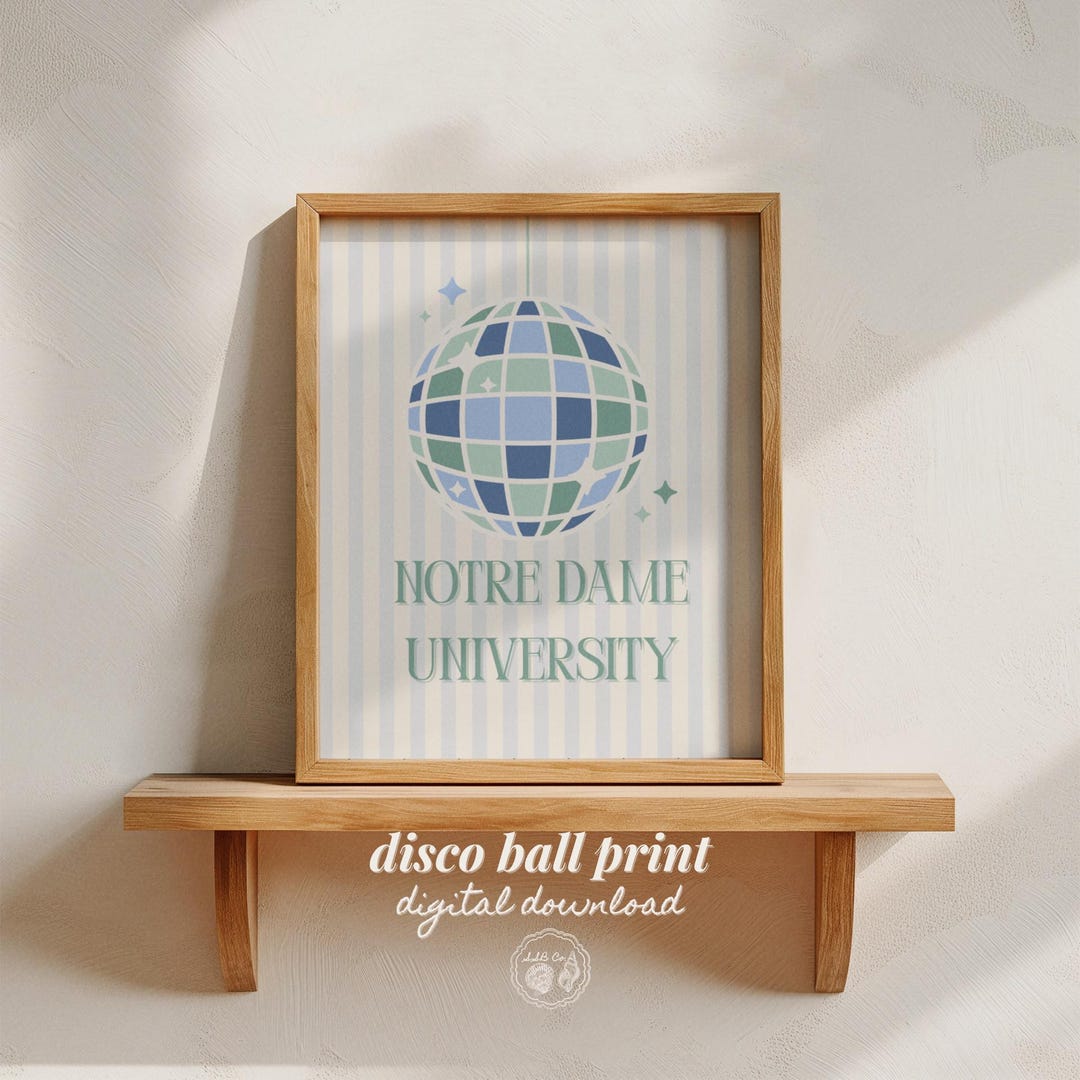 Custom College Disco Ball Digital Print - Etsy