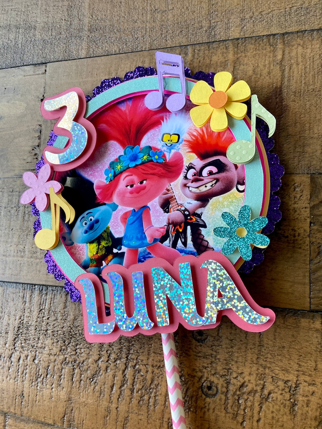 Trolls Theme Birthday Cake Topper, Trolls Birthday Party, Trolls ...