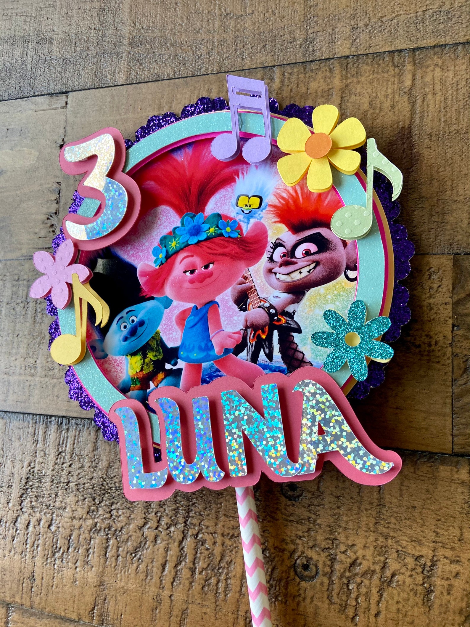 Trolls Theme Birthday Cake Topper, Trolls Birthday Party, Trolls ...