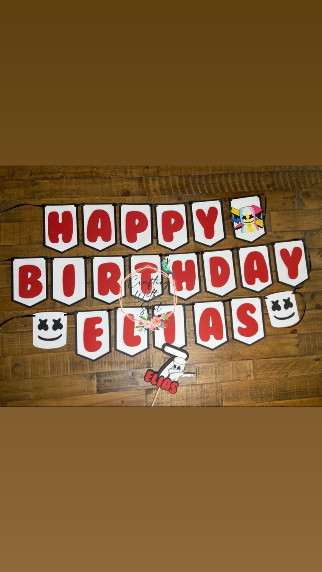 Marshmello Birthday Banner, DJ Marshmello Party Decorations - Etsy