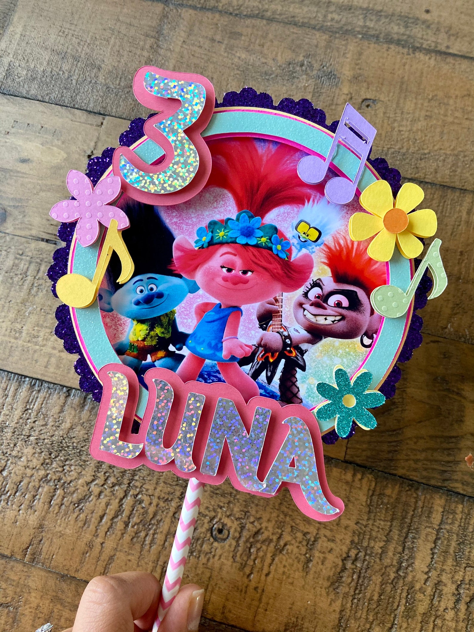 Trolls Theme Birthday Cake Topper, Trolls Birthday Party, Trolls ...