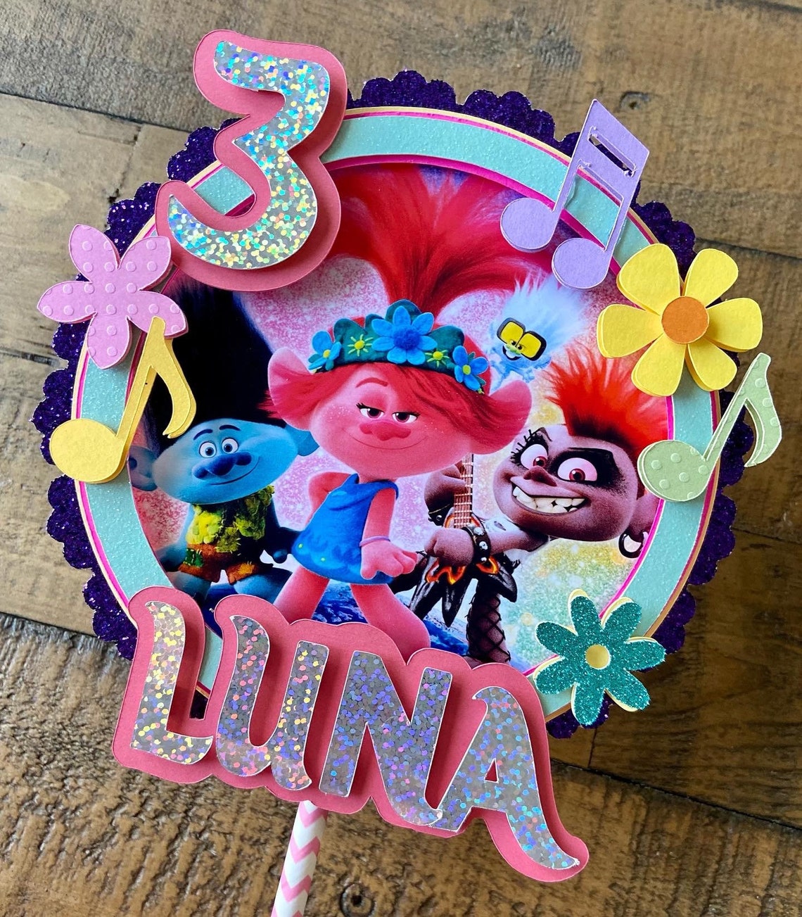 Trolls Theme Birthday Cake Topper, Trolls Birthday Party, Trolls ...