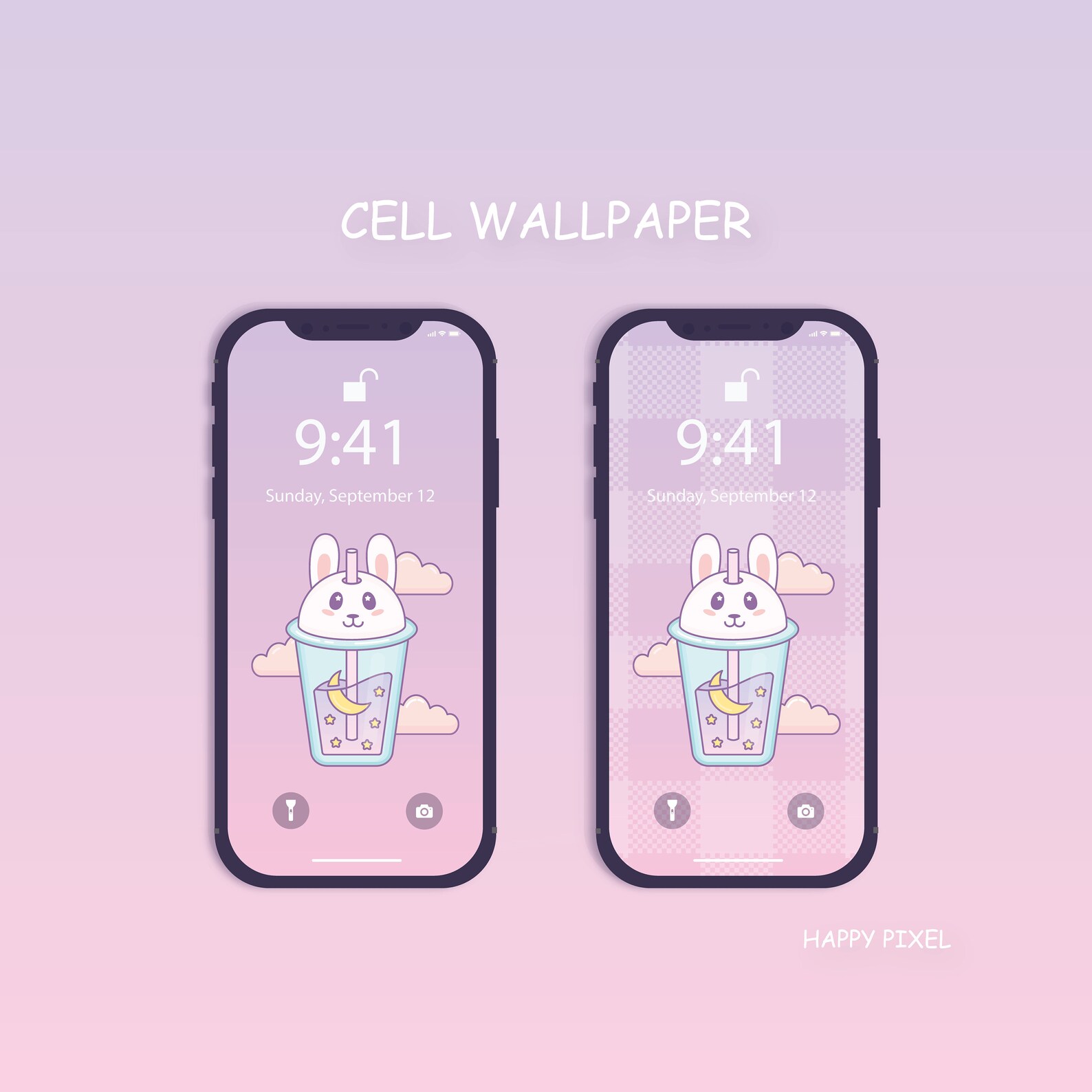 Cute Bunny Tea Phone Wallpaper-cute Kawaii Tea Wallpaper - Kawaii Bunny ...