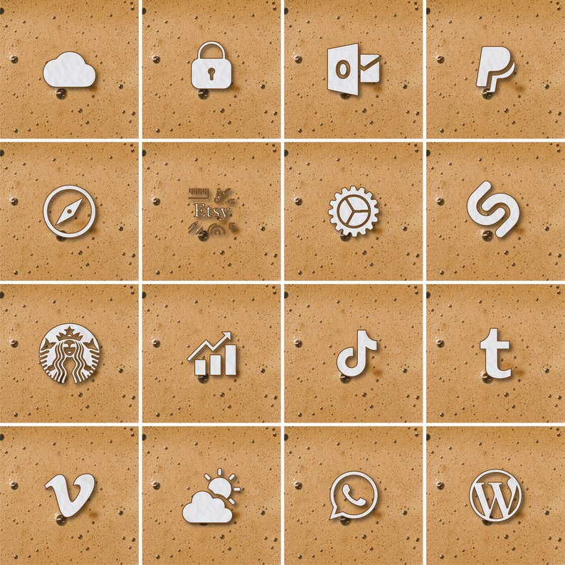 70+ Premium IOS 14 Icons Pack | Morning Latte | Custom iPhone Icons ...