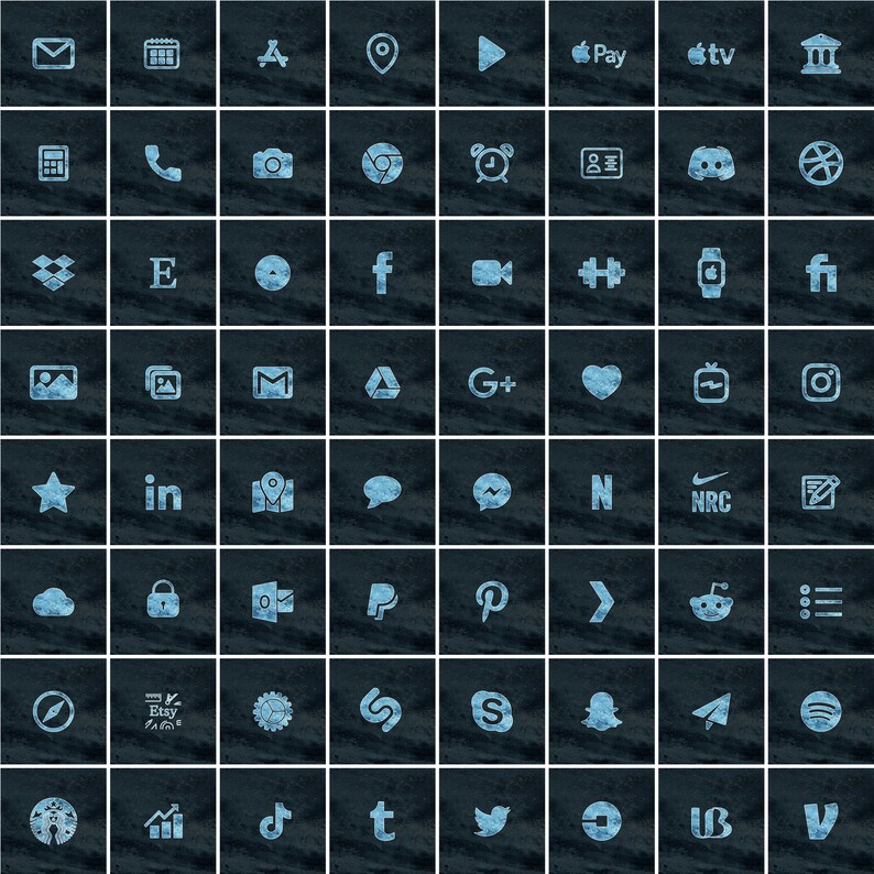 70 Premium IOS 14 Icons Pack Winter Ice Custom Iphone - Etsy