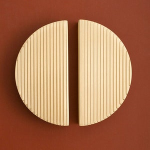 Semi Circle Brass Cabinet Pulls Knobs, Half Moon Gold Handles, Gold ...