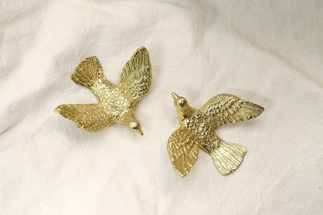 Brass Dove Knob/gold Art Decorative Door Handle/bird Cabinet Pull/brass ...