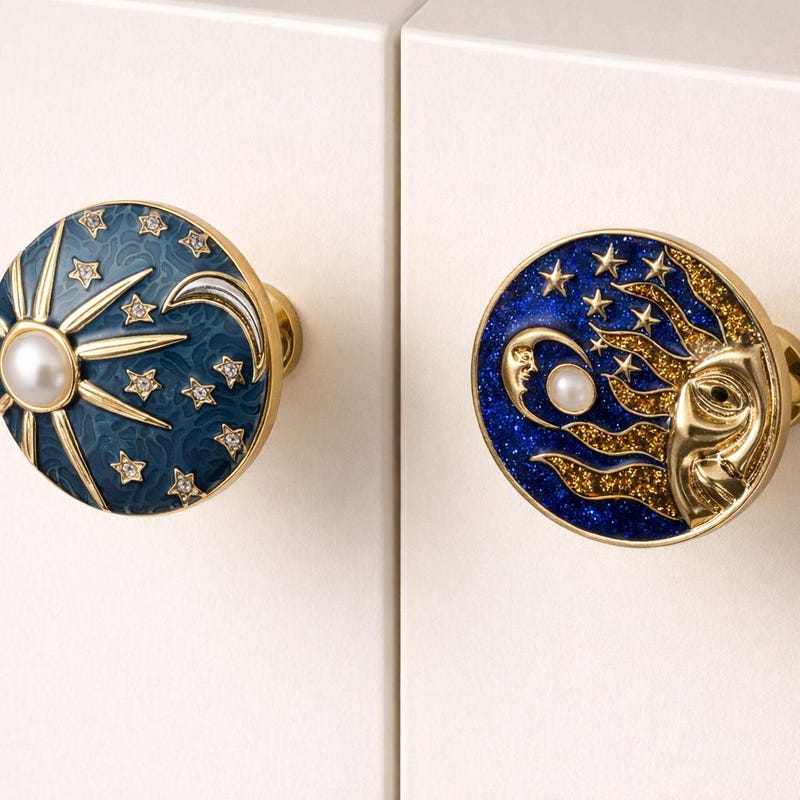 Sun Moon Cabinet Handle - Etsy