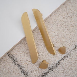 Solid Brass Cabinet Pulls, Gold Wardrobe Pulls, Drawer Pulls, Gold Knobs, Gold Handles, Dresser ...