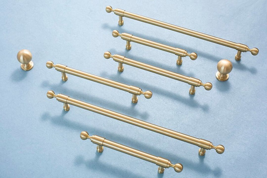 Solid Brass Cabinet Handle, French Stylish Kitchen Pulls, Drawer Knobs ...