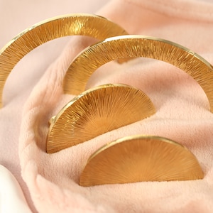 Brass Gold Semi Circle Cabinet Pulls Handles Half Round Knobs Custom ...