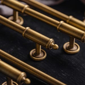 Solid Brass Cabinet Pulls Handles Knobs, Antique Drawer Pull Handles, French Style Wardrobe ...