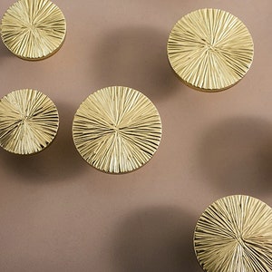 Brass Gold Semi Circle Cabinet Pulls Handles Half Round Knobs Drawer ...