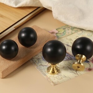 Brass Ceramics Ball Knob/pink White Black Decorative Door Handle/custom Engrave Kid Room Cabinet ...