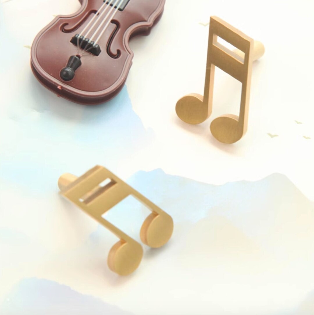 Brass Music Note Drawer Knobs/gold Decorative Door Handle/unique Note ...