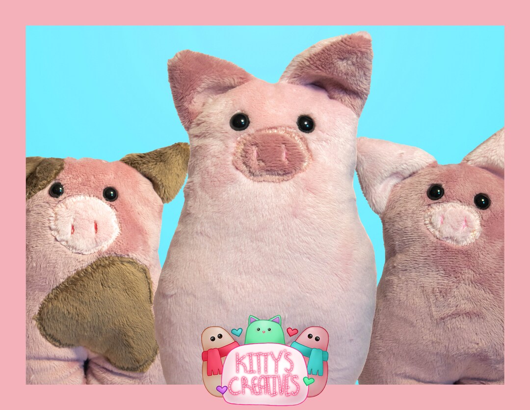 Small Chonky Pigs Short Fur Cuddly Pig Plush - Etsy UK