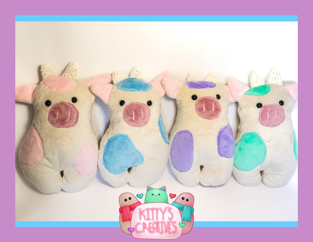 Small Chonky Cows! Short Fur Cuddly Cow Plush - Etsy UK