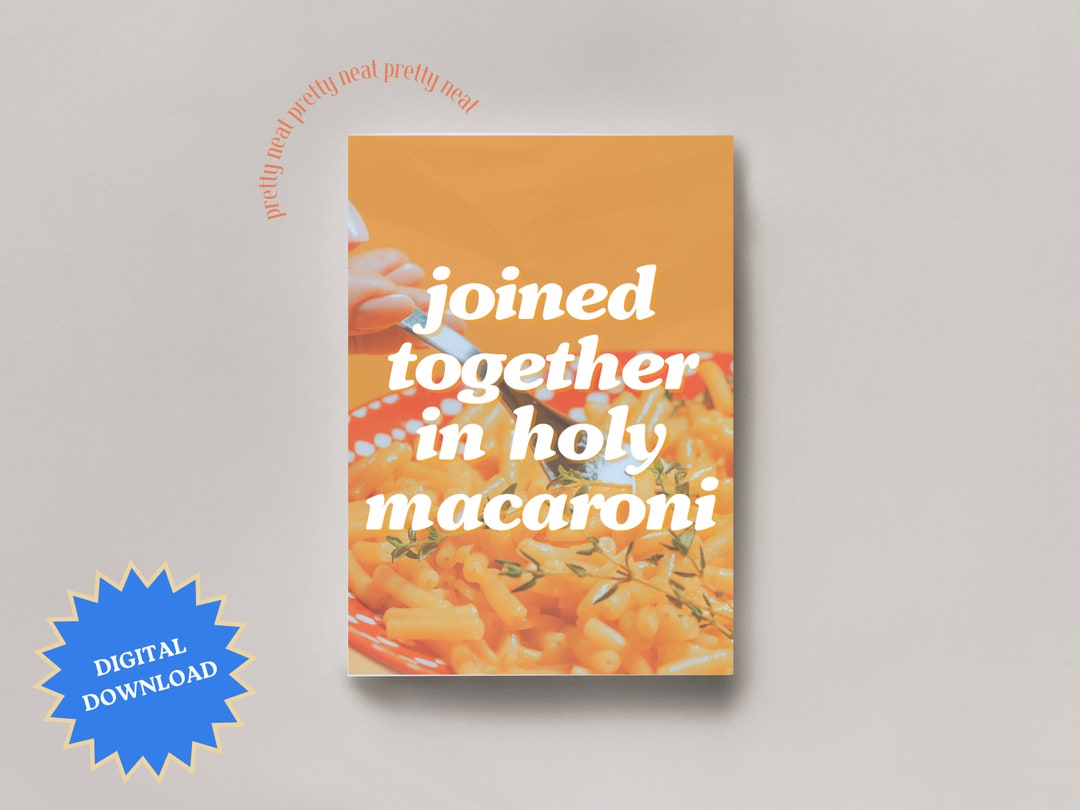 Holy Macaroni Trendy Print, Retro Funny Quote, Digital Download Print ...