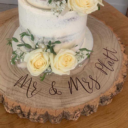 Extra Large XXL Personalised Rustic Cake Stands Engraved - Etsy UK