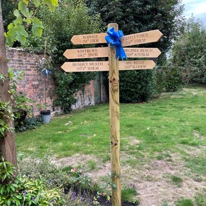 Personalised Garden Signpost Signs - Etsy UK
