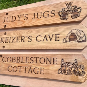 Personalised Garden Signpost Signs - Etsy UK