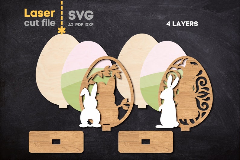 Easter Egg Stand SVG Laser Cut File for Glowforge Cricut - Etsy