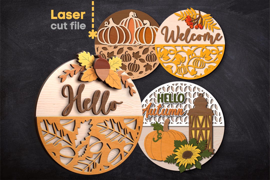 Fall SVG Bundle. Laser Cut File for Glowforge, Pumpkin Thanksgiving ...