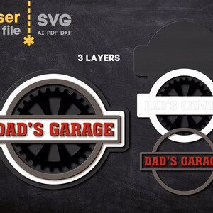Garage SVG Bundle. Laser Cut File for Glowforge, Cricut. Father's Day Welcome Sign Decor ...