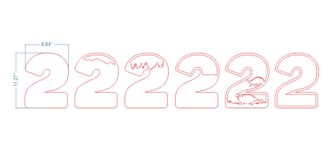 Alphabet Numbers SVG. Laser Cut File for Glowforge Cricut | Etsy