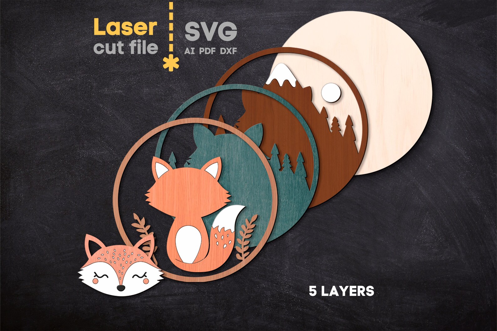 Animals Birth Announcement SVG Bundle. Laser Cut File for Glowforge ...