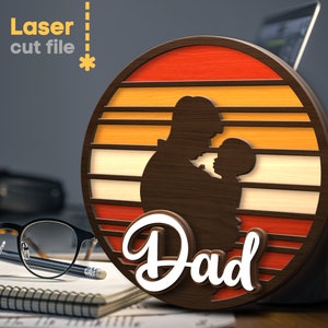 Dad SVG Bundle. Laser Cut File for Glowforge, Dad and Children Father ...