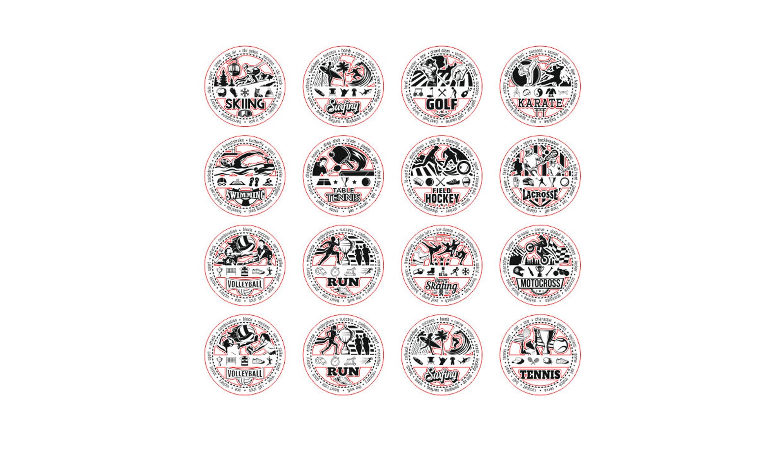 Sport SVG Bundle Laser Cut File for Glowforge Monogram Baseball Hockey ...
