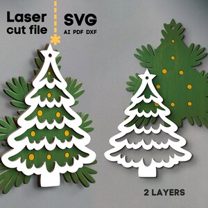 Christmas Tree Toy SVG Bundle. Laser Cut File for Glowforge, Pine Cone ...