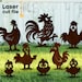 Chicken SVG Bundle. Laser Cut File for Glowforge, Rooster Chick Farm ...