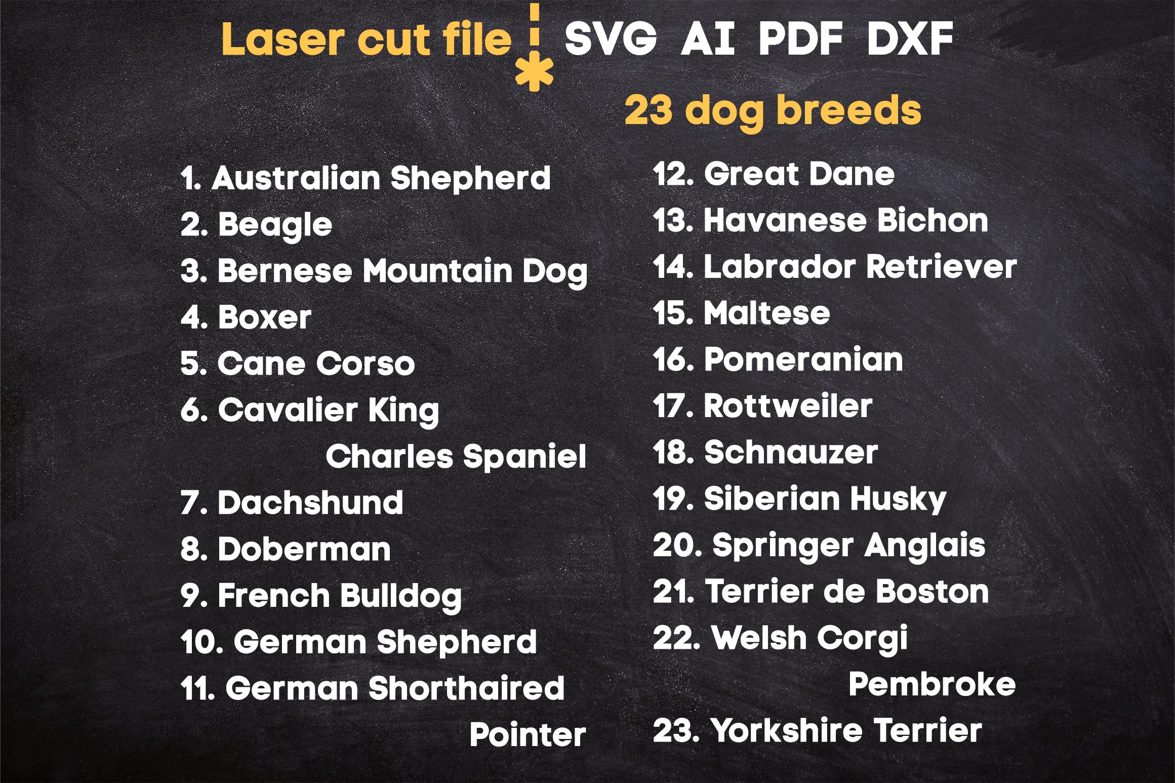 Dogs SVG Bundle. Laser Cut File for Glowforge, Dog Breeds Corgi ...