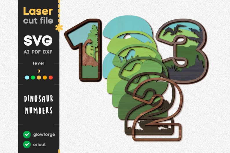 Alphabet Numbers SVG. Laser Cut File for Glowforge Cricut | Etsy