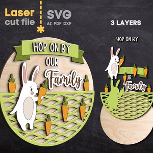 Happy Easter Bundle SVG. Laser Cut File for Glowforge. Easter Decor ...