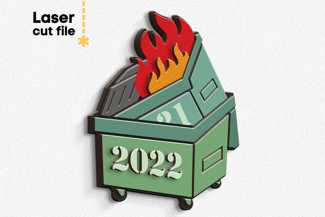 Dumpster Fire SVG. Laser Cut File for Glowforge Cricut. Merry - Etsy