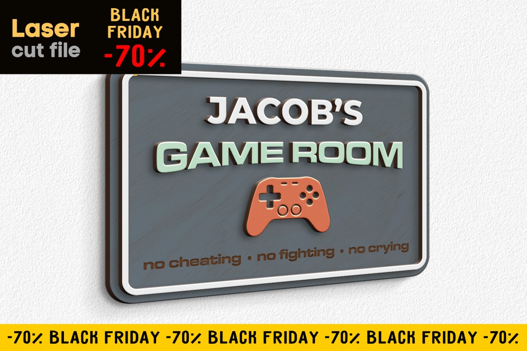 Gaming Zone SVG Laser Cut File for Glowforge Cricut Custom - Etsy