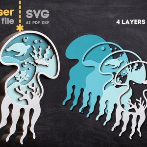 Meeresbewohner SVG Bundle Laser cut Datei Glowforge Cricut Krabbe ...