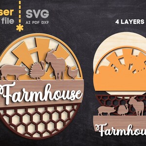 Farmhouse SVG Bundle. Laser Cut File for Glowforge Farm Decor Windmill ...