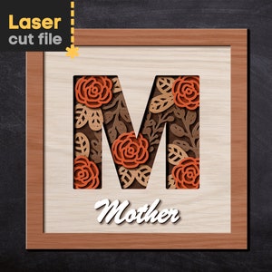 3D Mother's Day SVG. Laser Cut File for Glowforge, Cricut Mom, Mum Svg ...