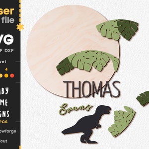 Baby Name Sign SVG Bundle. Laser Cut File for Glowforge Set - Etsy