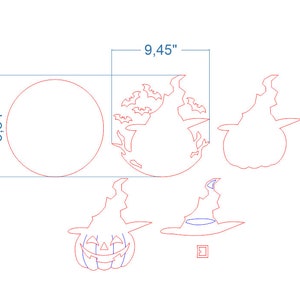 Halloween SVG Bundle. Laser Cut File for Glowforge, Bat Pumpkin Witch ...