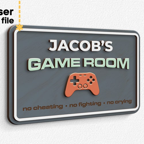 Gaming Zone Sign Laser Cut Files / SVG DXF CNC Files for Wood - Etsy