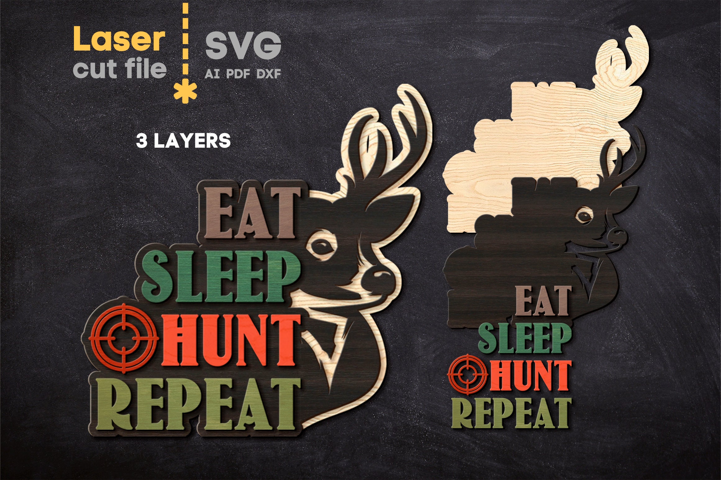 Hunting SVG Bundle Laser Cut File for Glowforge Cricut Hunting - Etsy