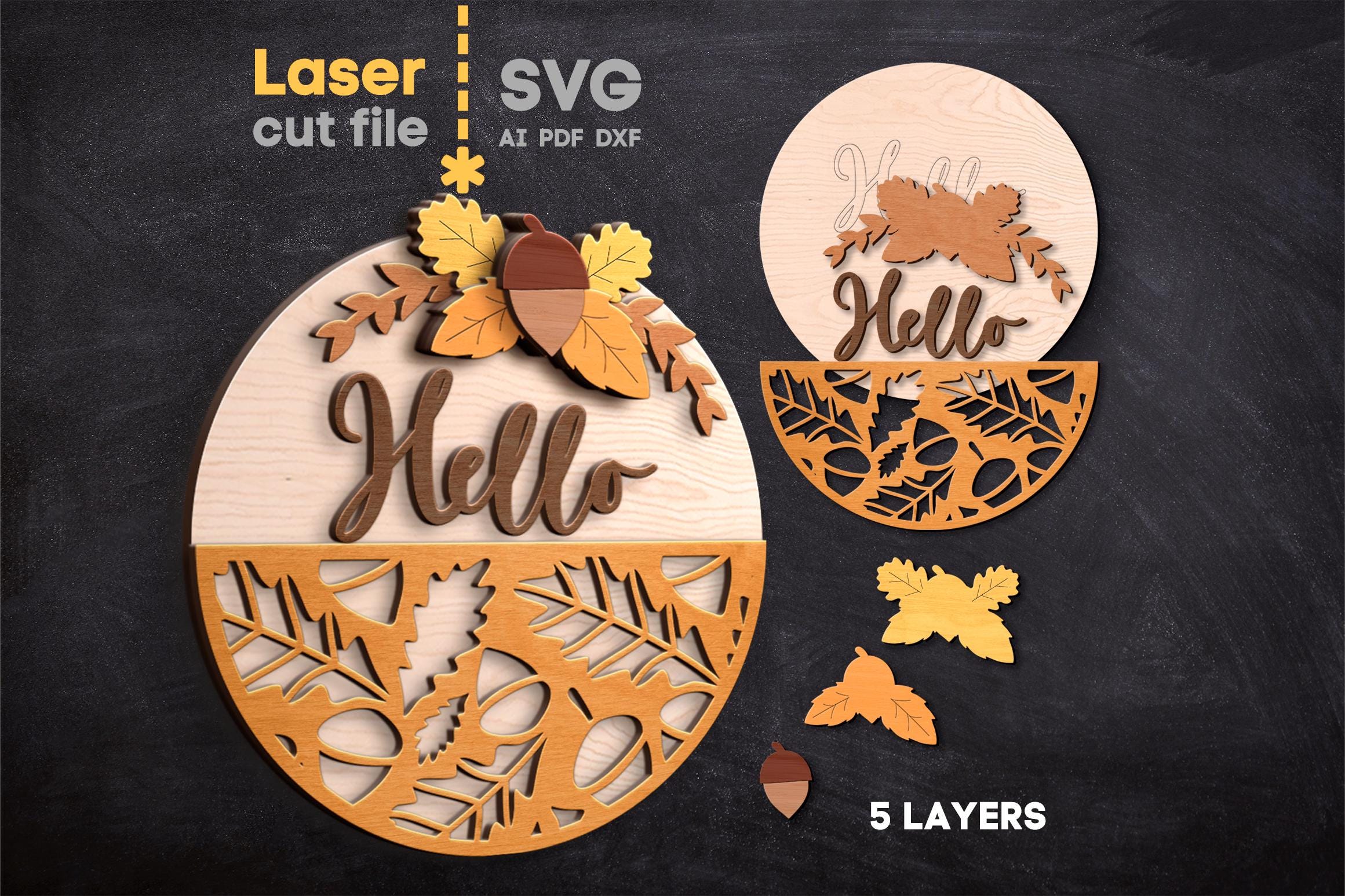 Autumn SVG Bundle. Laser Cut File for Glowforge, Pumpkin Thanksgiving ...