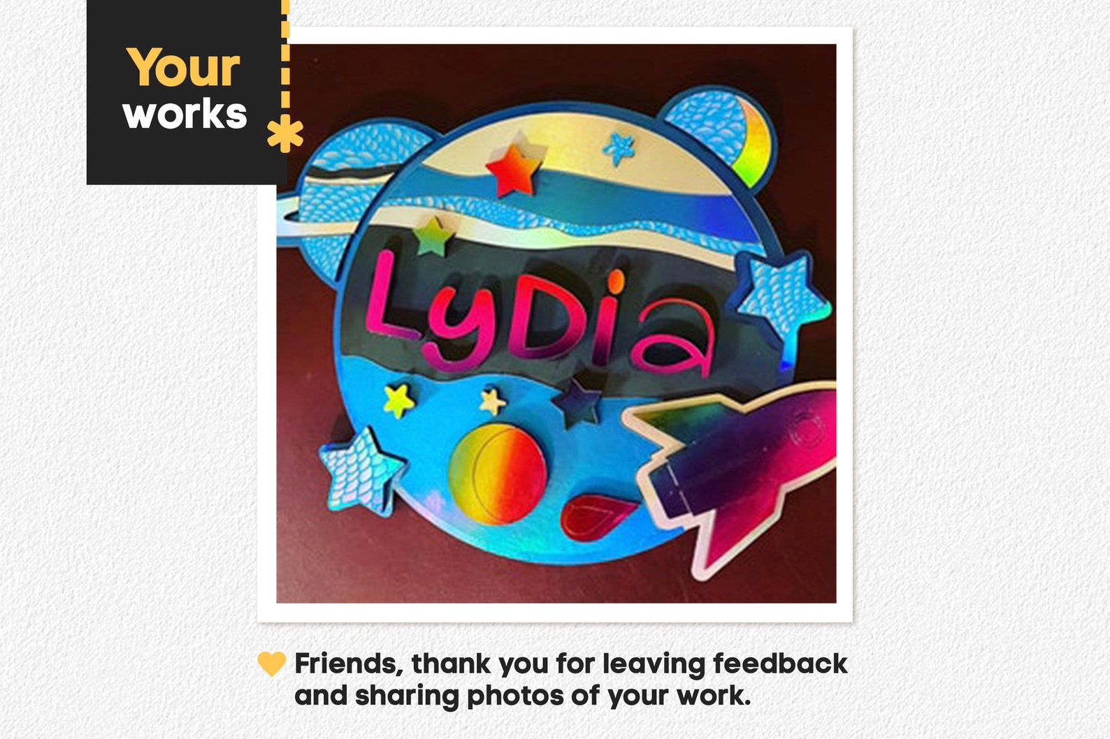 Space Baby Name Sign SVG. Laser Cut File for Glowforge, Nursery Name ...