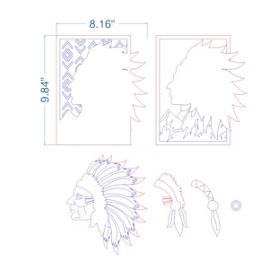 Indian Chief SVG. Laser Cut File for Glowforge, American Native Tribal ...