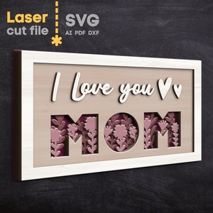 Día de la Madre SVG. Archivo de corte láser para Glowforge, Cricut Mom ...